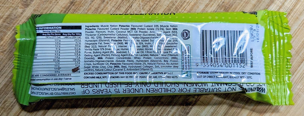 Muscle Nation Pistachio Papi Cheesecake Protein Bar Reviewed & Taste ...
