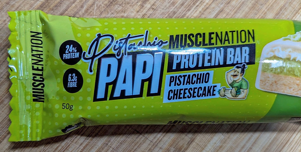 Muscle Nation Pistachio Papi Cheesecake Protein Bar Reviewed & Taste ...
