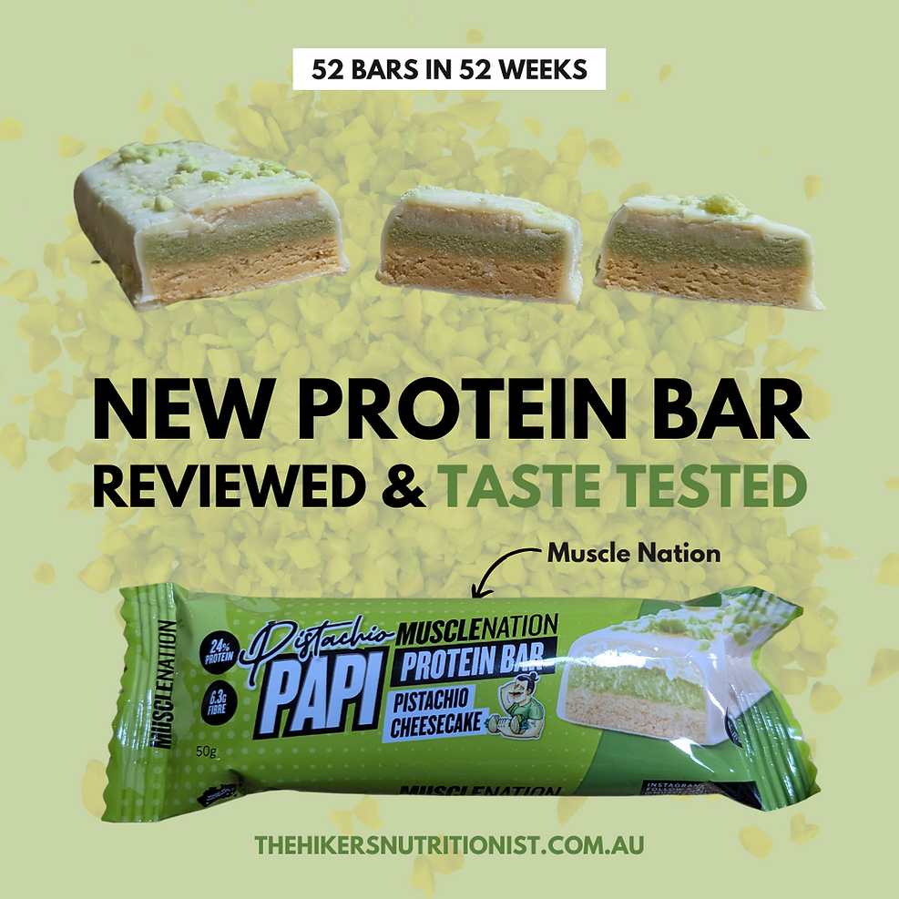 Muscle Nation Pistachio Papi Cheesecake Protein Bar Reviewed & Taste ...
