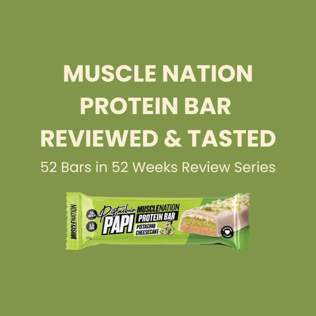 Muscle Nation Pistachio Papi Cheesecake Protein Bar Reviewed & Taste ...