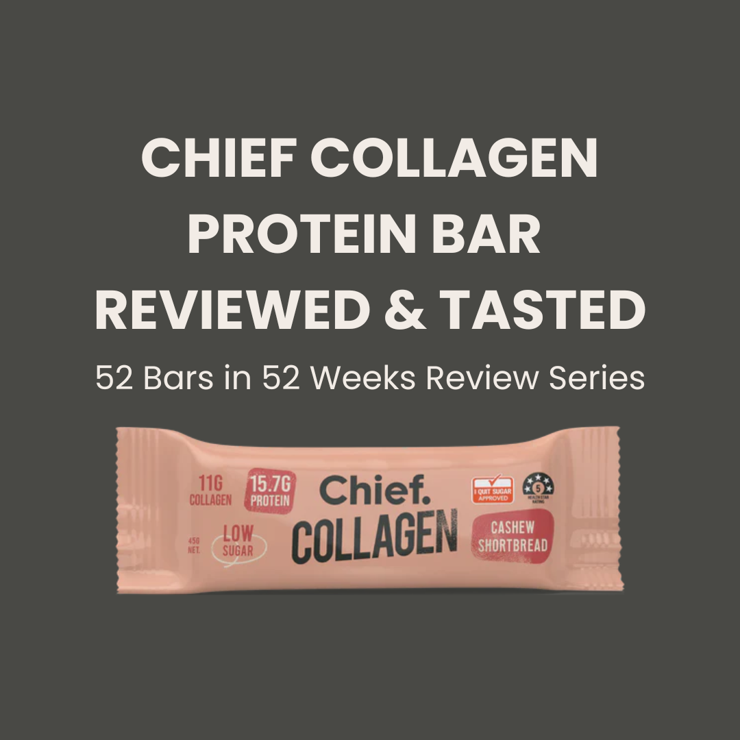 Chief Nutrition Cashew Shortbread Collagen Protein Bar Review – The ...